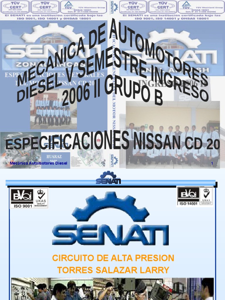Especificaciones del Motor Nissan CD20 | PDF | Inyección de combustible ...