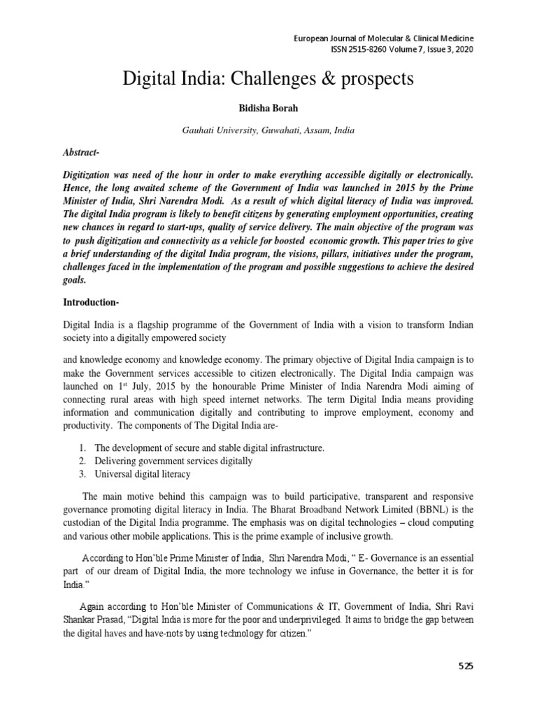 Digital India Challenges & Prospects | PDF | Computing | Information ...