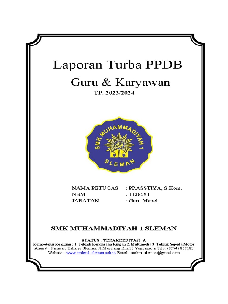 Format Laporan Turba 2023 | PDF
