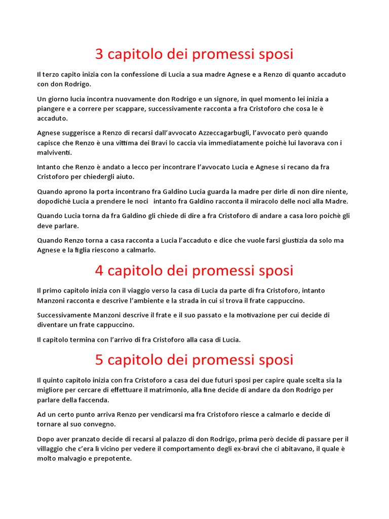 3 Capitolo Promessi Sposi | PDF