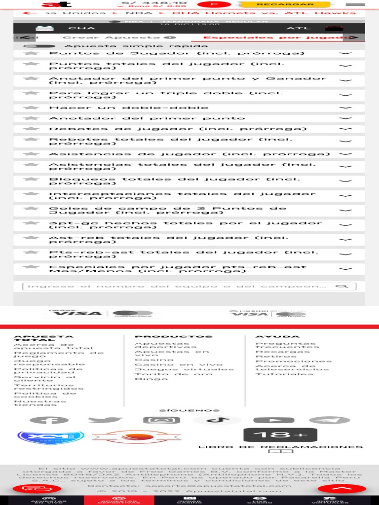 Apuesta Simple Rápida: CHA ATL | PDF | Juego de azar | Deportes de equipo