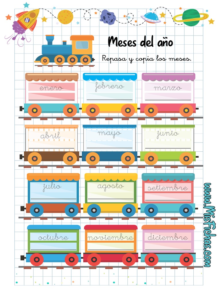 Fichas Con Los Meses Del Año Fichas De Aprendizaje Para Enseñar A
