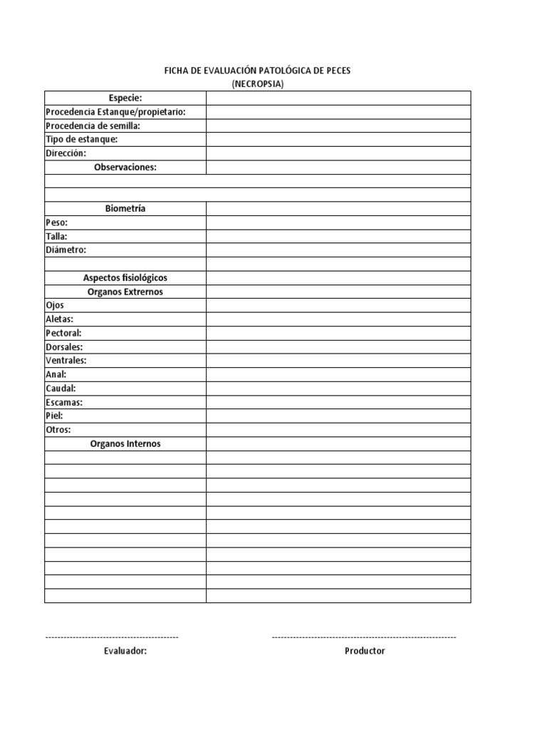 Ficha de Necropsia | PDF