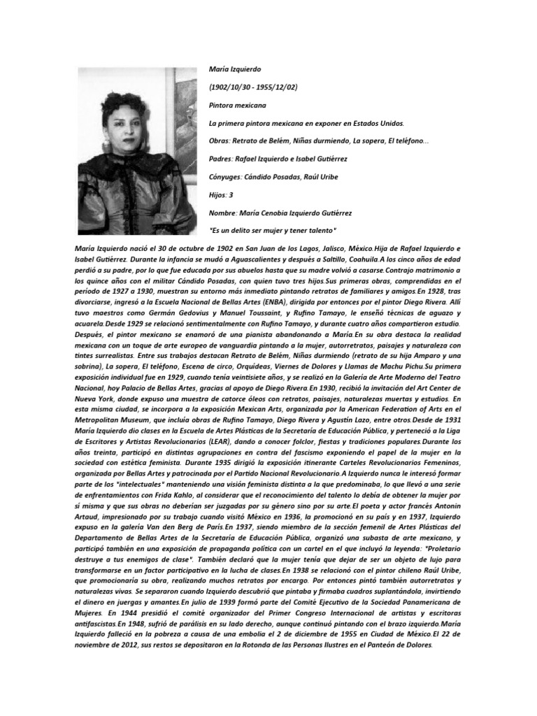 María Izquierdo | PDF