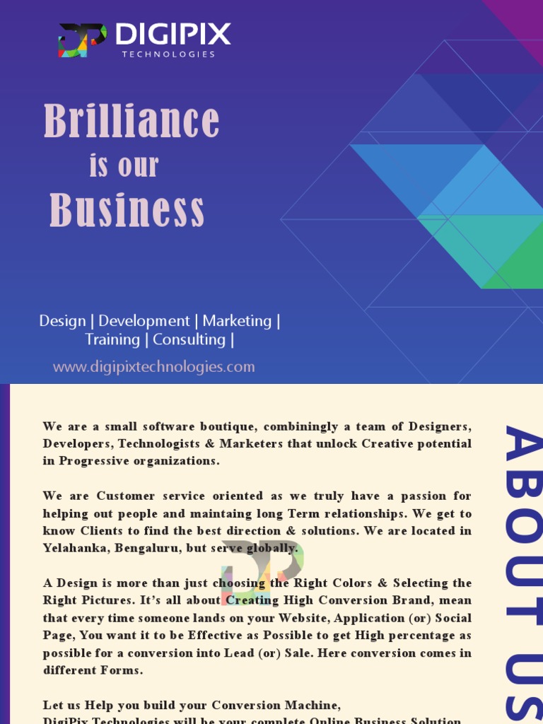 DigiPix Technologies Company Profile | PDF | Digital Marketing | Cloud Computing