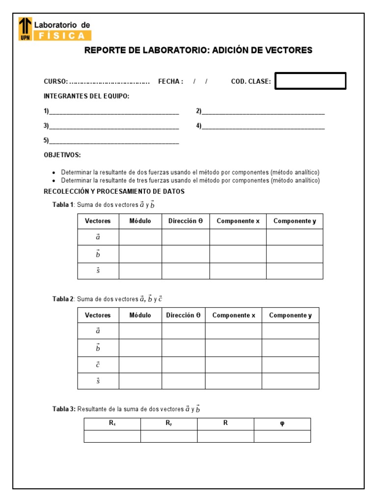 Reporte - Lab - Fisiarq - S02 - Grupo de Práctica | PDF | Vector Euclidiano | Matemáticas