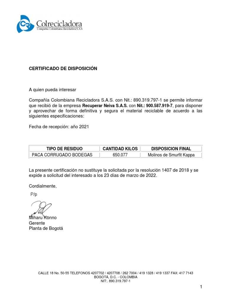RECUPERAR NEIVA AÑO 2021 | PDF