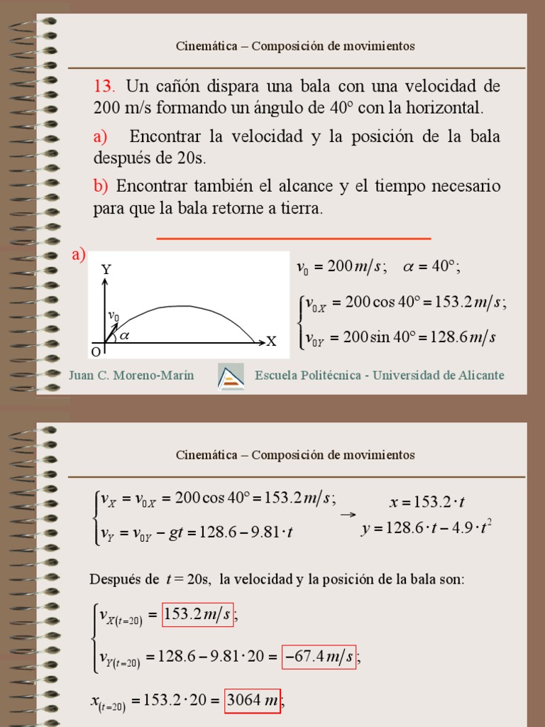 Cinematica Ejercicios 41 50 | PDF | Cinemática | Geometría euclidiana
