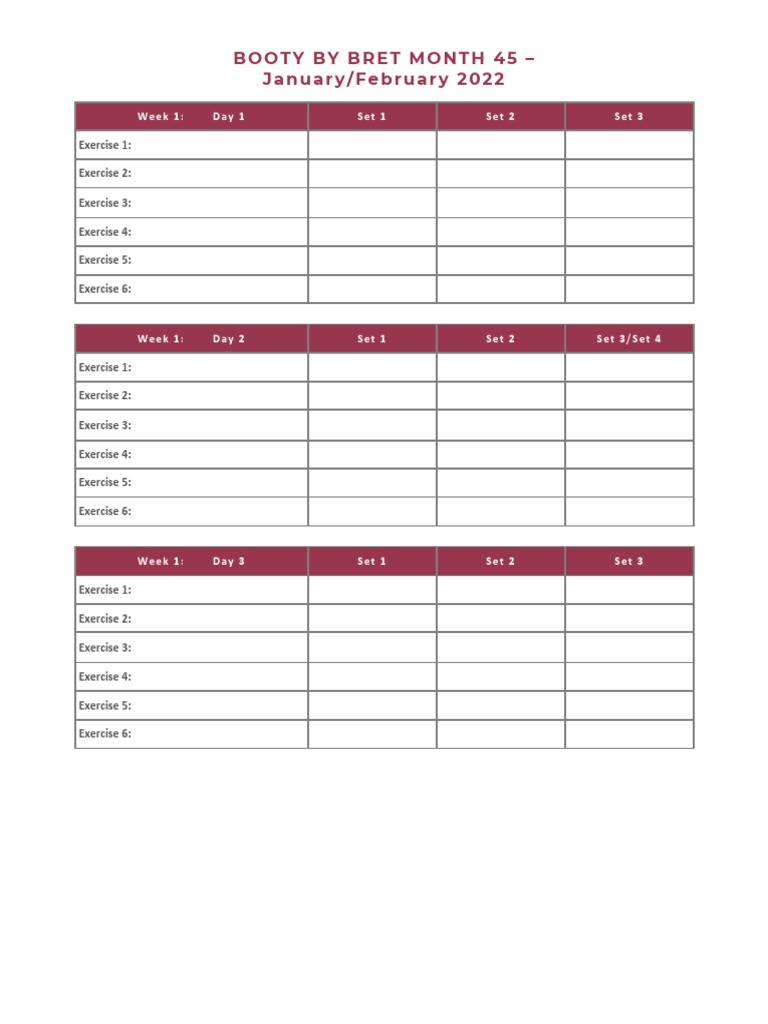 BBB Month 45 Workout Log | PDF | Weight Training | Hip