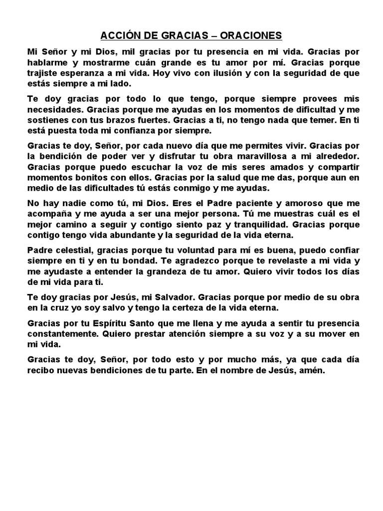 Acción de Gracias | PDF