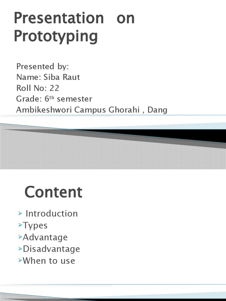Prototyping Methods and Benefits | PDF