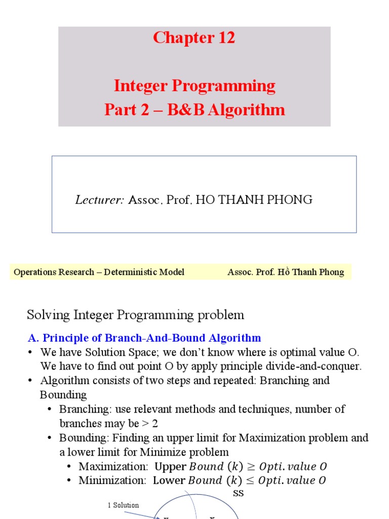 Chapter 6 - Integer Programing - Part 2 | PDF | Linear Programming | Mathematical Optimization
