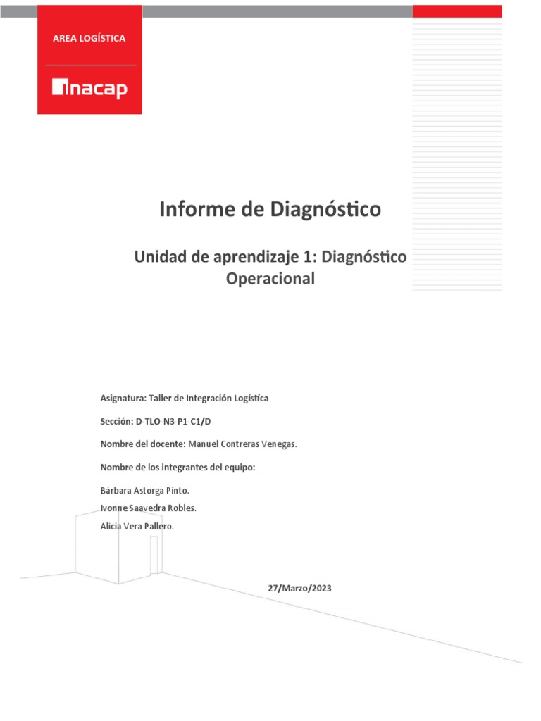 Informe Diagnostico TALLER LOGISTICO | PDF | Minería