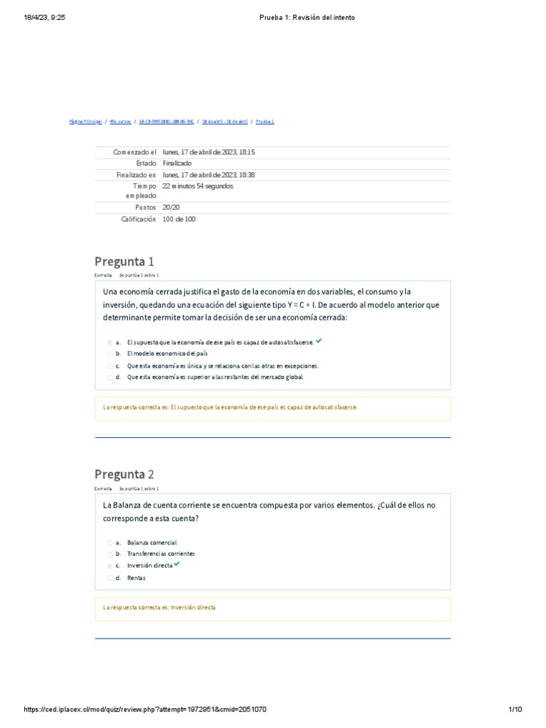 Prueba 1 - Entorno Macroeconomico Ot | PDF | Macroeconómica | Precios