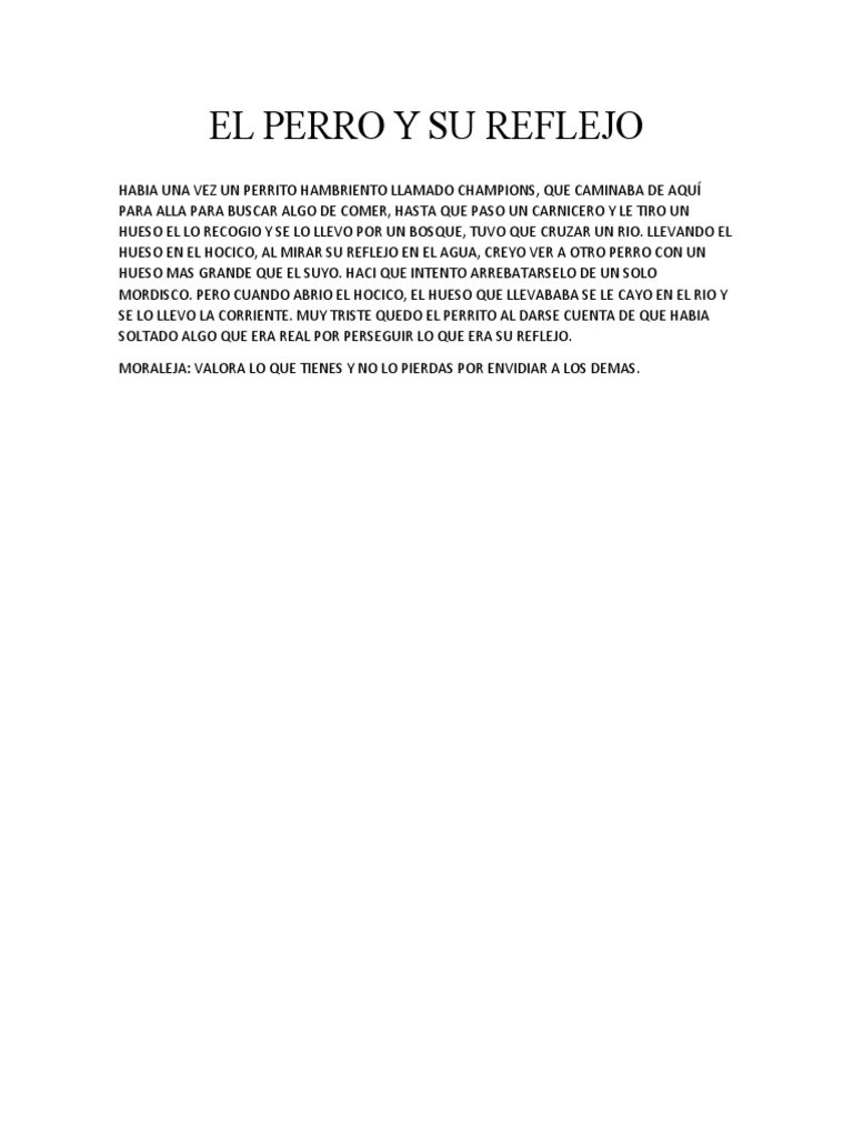 El Perro Y Su Reflejo | PDF