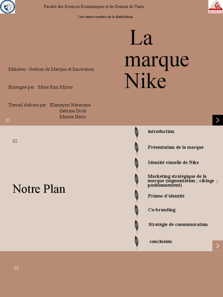 Présentation de La Marque Nike | PDF | Nike | Marque