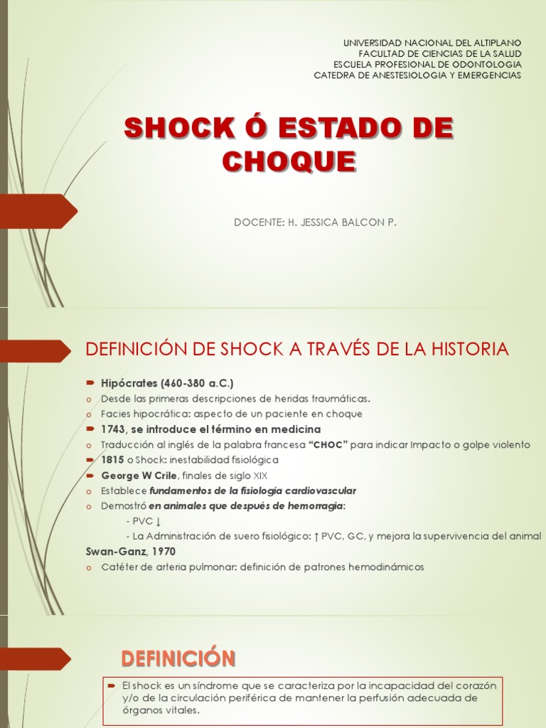 SHOCK | PDF | Choque (circulatorio) | Medicina