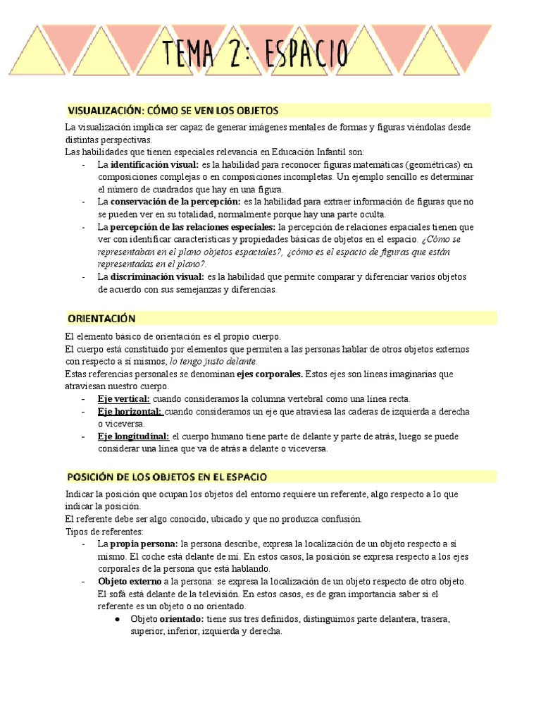 Tema 2 Espacio Descargar Gratis Pdf Percepción Perspectiva