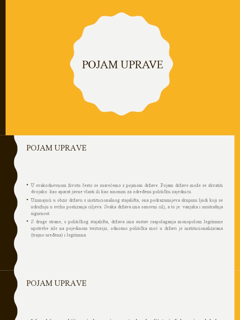 Pojam Uprave | PDF