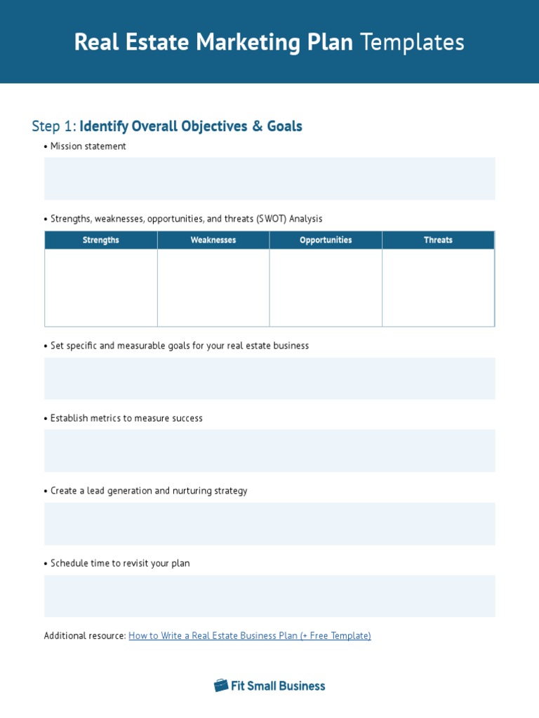 Real Estate Marketing Plan Template PDF | PDF | Marketing | Business
