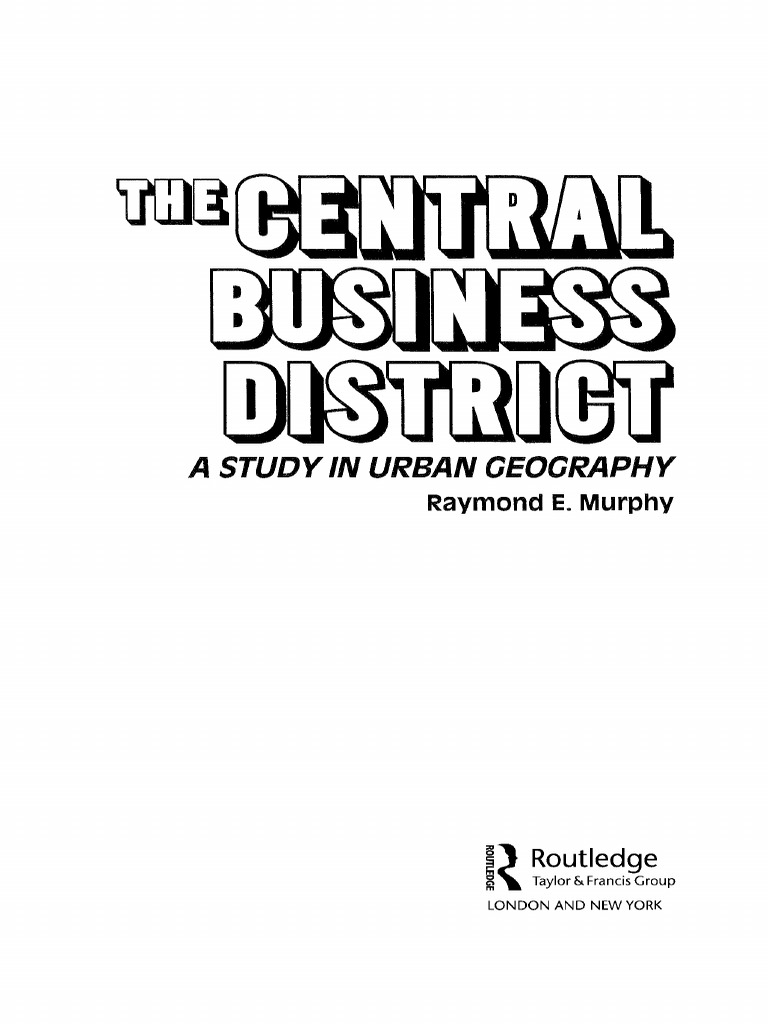 Understanding the Central Business District | PDF | Science