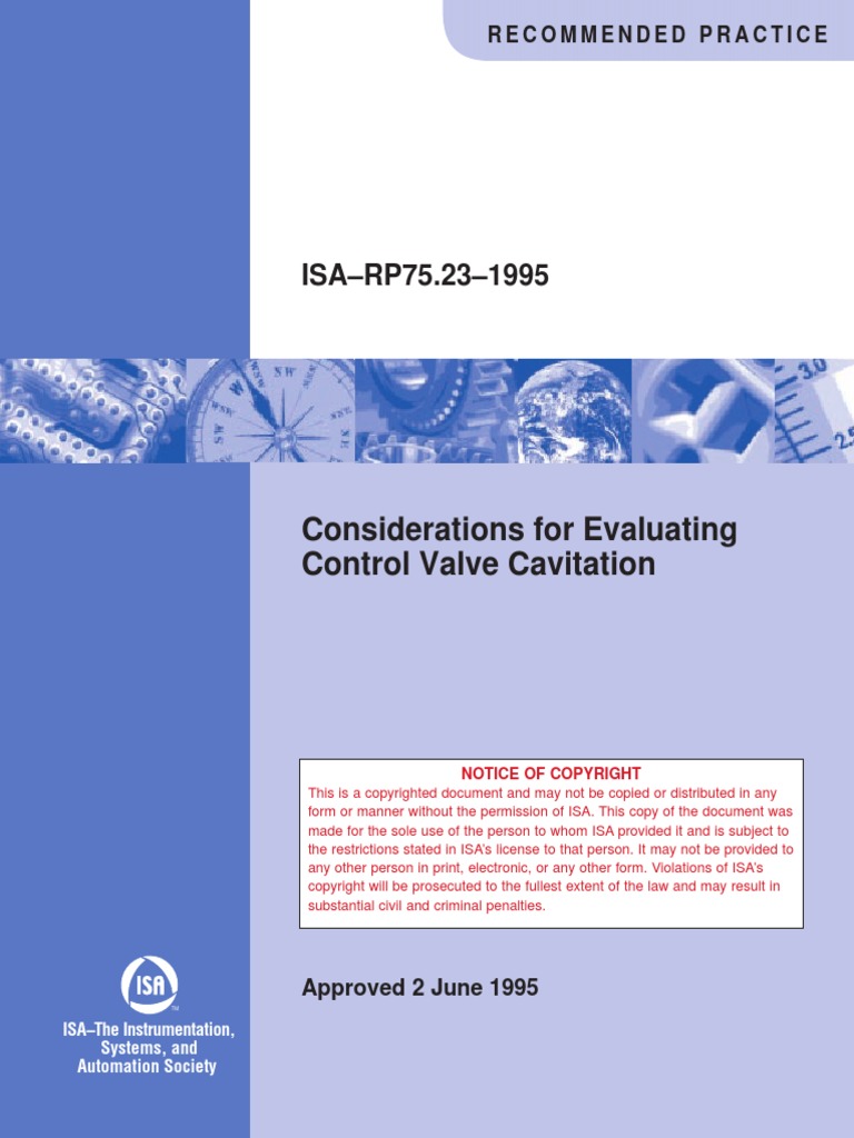 ISA-RP75.23-1995: Considerations For Evaluating Control Valve ...
