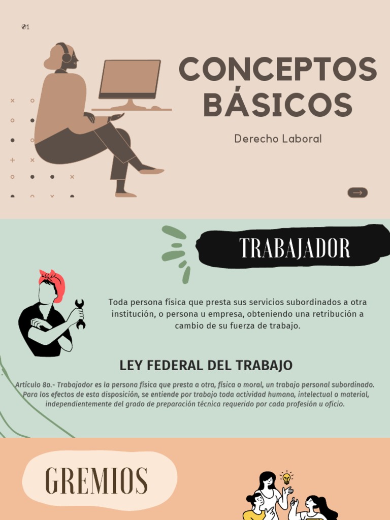 Conceptos Básicos Del Derecho Laboral | PDF | Sindicato | Derecho laboral