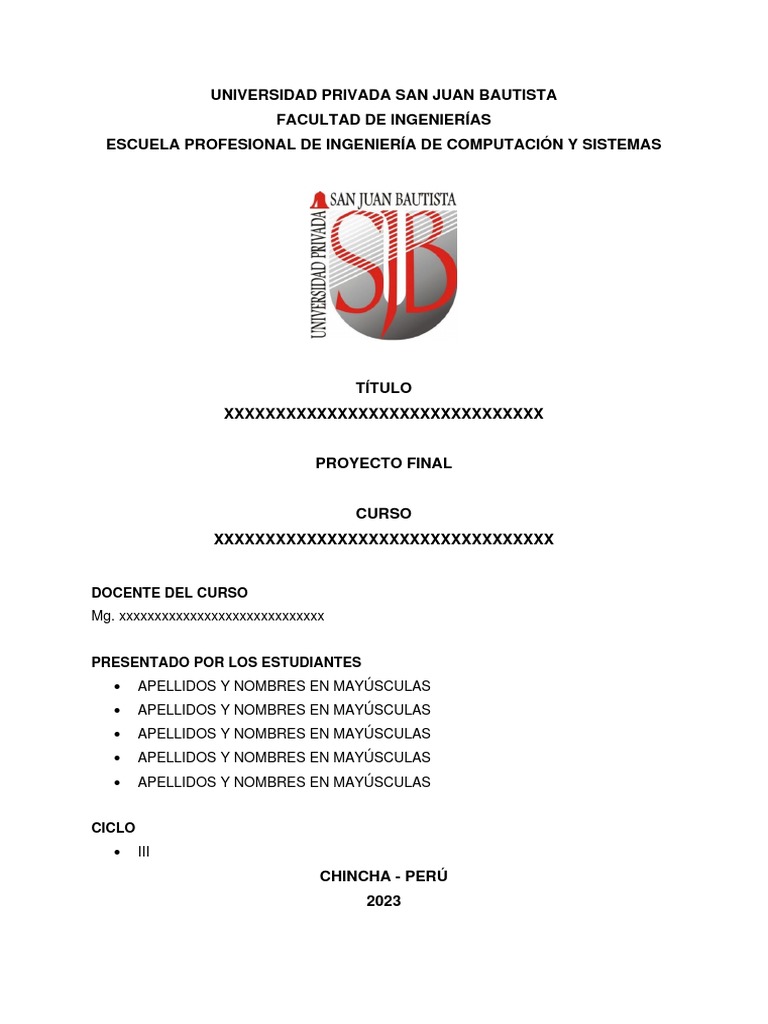 Proyecto Final Del Curso (LRPD) So | PDF