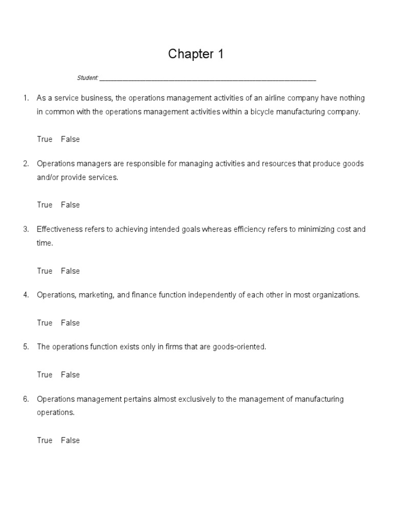 Chapter 1 | PDF | Operations Management | Inventory