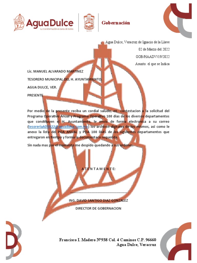 Oficio Poa | PDF | Hogar, jardinería y bricolaje