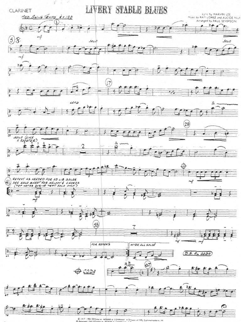 Livery Stable Blues | PDF