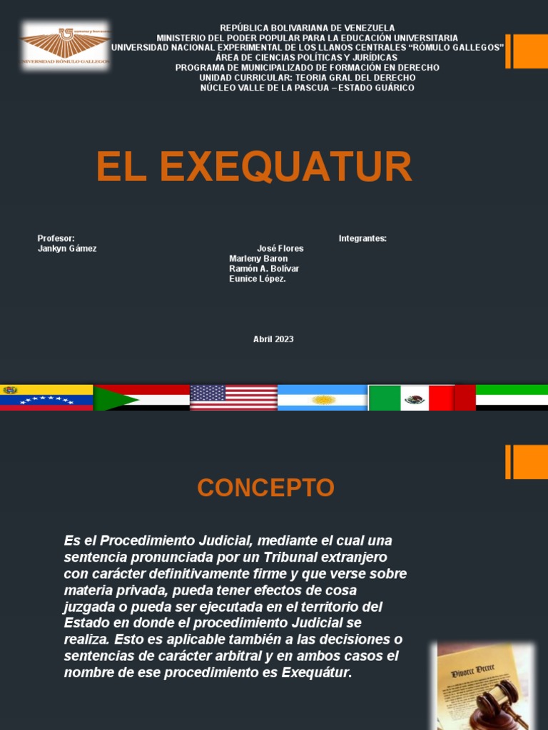 Exequatur | PDF | Sentencia (ley) | Judicaturas Exequatur | PDF | Sentencia (ley) | Judicaturas