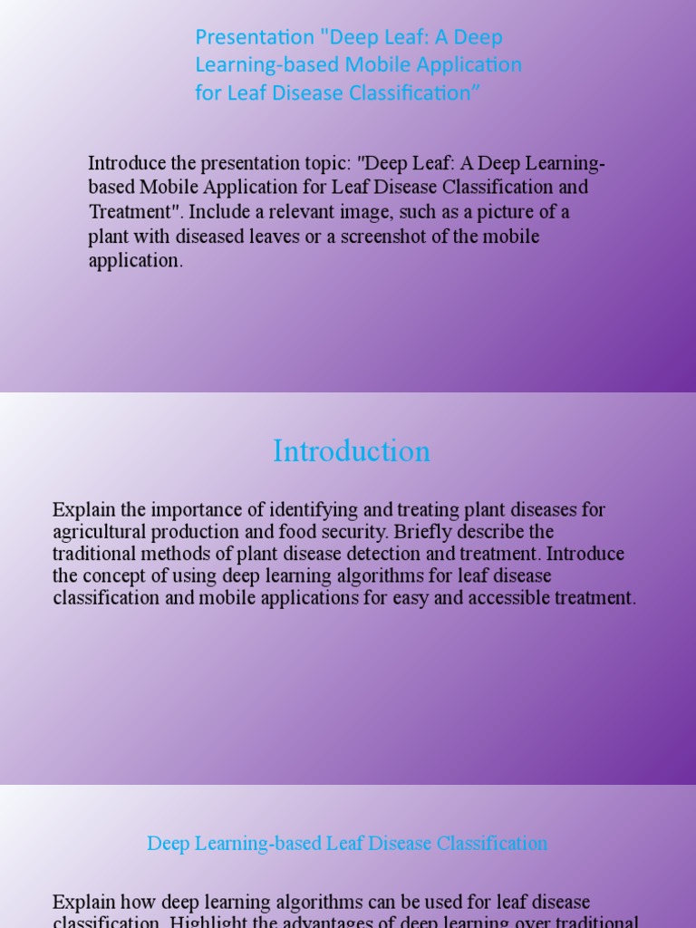 Deep Leaf Mobile App Classifies Leaf Diseases | PDF | Deep Learning ...