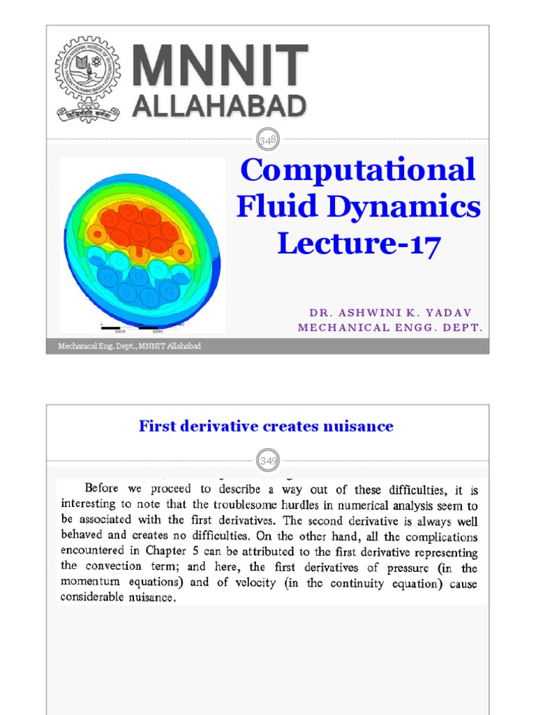 Computational Fluid Dynamics Fluid Dynamics Lecture-17: Dr. Ashwinik. Yadav Mechanical Engg ...
