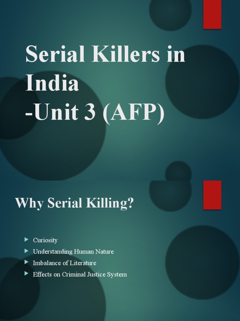 Serial Killers - 3rd BSC FS | PDF | Serial Killer | Murder