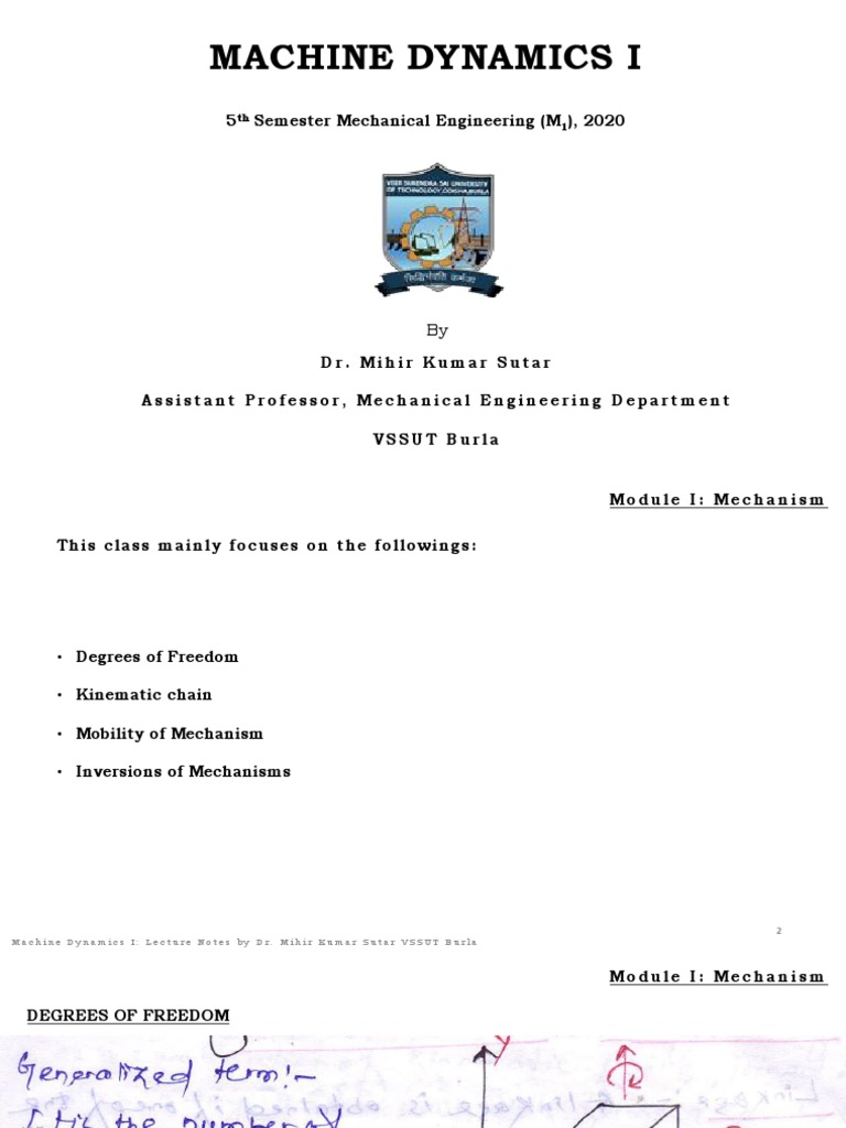 Module I Lecture 4 | PDF | Machines | Classical Mechanics