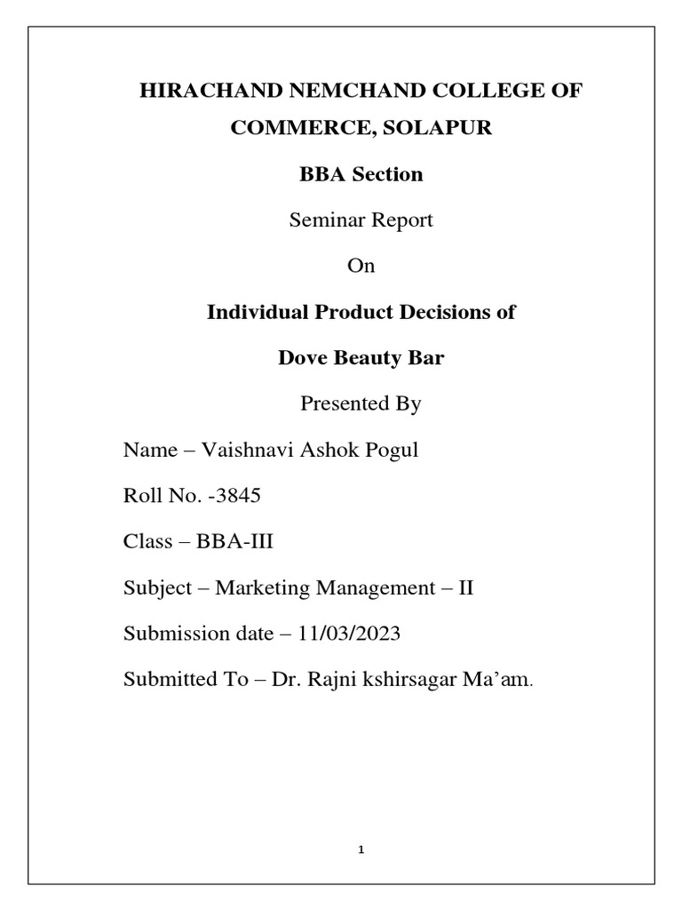 Report | PDF | Unilever | Packaging And Labeling