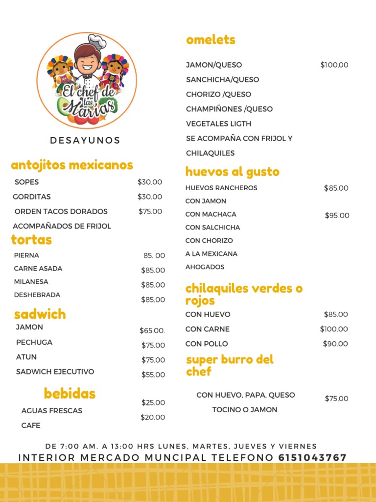 Menu Mercado | PDF