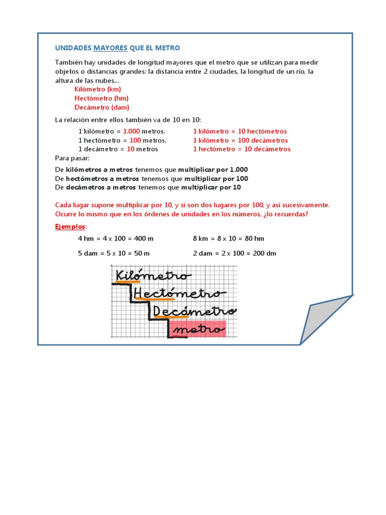 Unidades de Longitud Mayores que el Metro | PDF