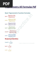 Trig Cheat Sheet: Definition of The Trig Functions | PDF ...