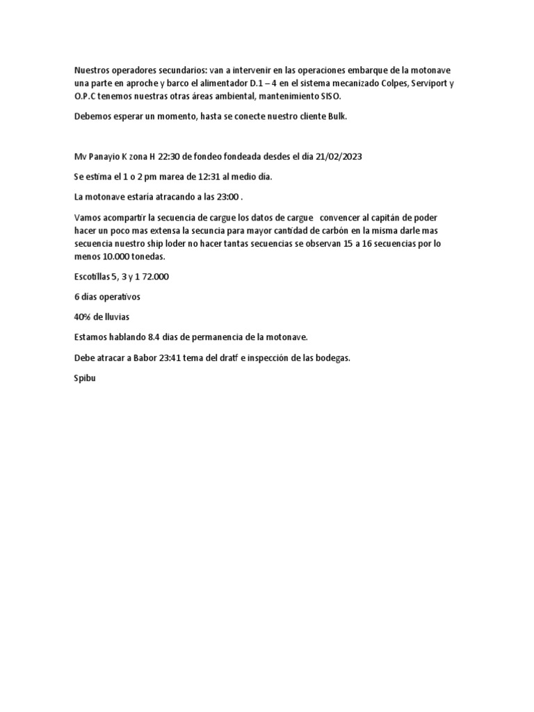 Pre - Operativo 04-03-2023 | PDF Pre - Operativo 04-03-2023 | PDF