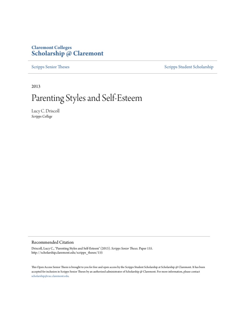Parenting Styles Impact on Self-Esteem | PDF | Self Esteem | Parenting