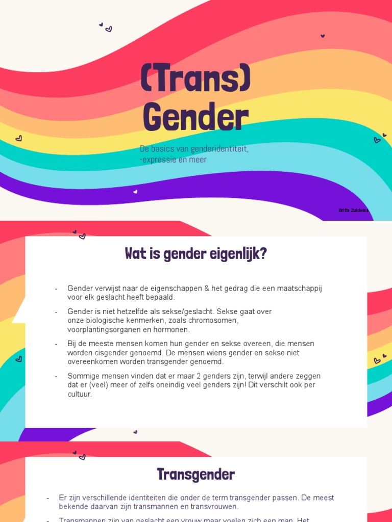 (Trans) Gender Google Presentatie | PDF