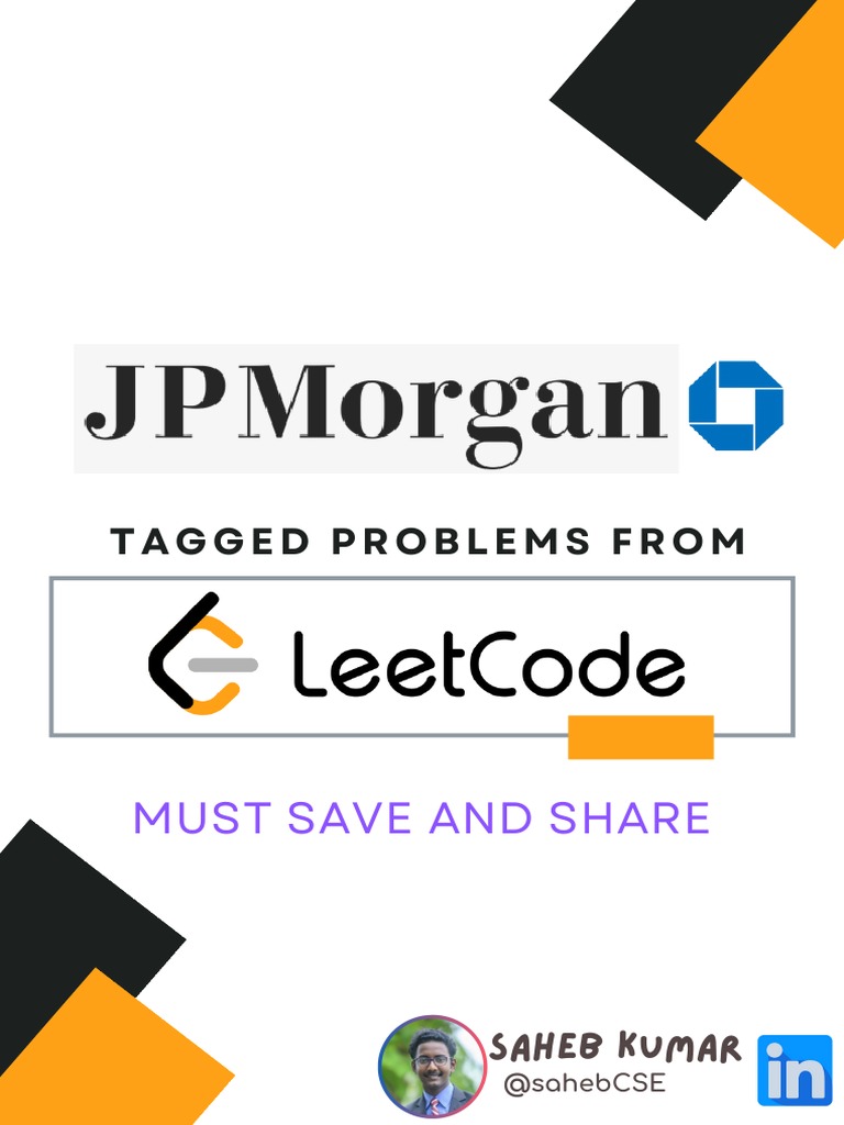 Jp Morgan Tagged Leetcode Problems Pdf Applied Mathematics Computer Programming