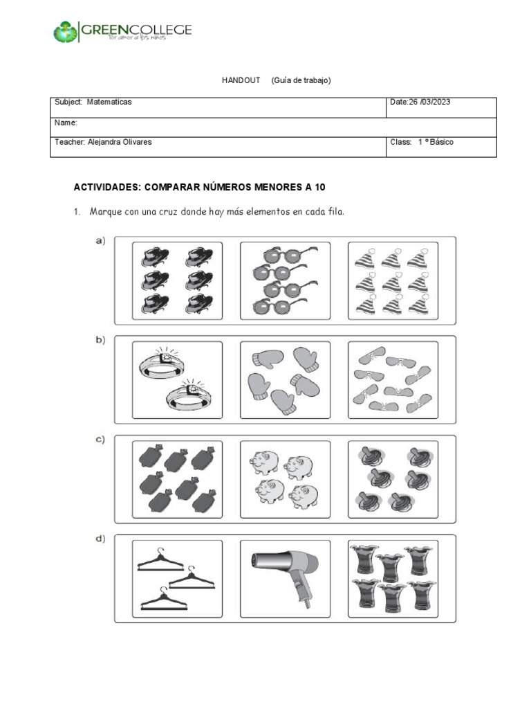 Actividades de Comparación de Números | PDF
