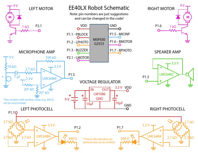 Robot Esquema | PDF | Electrical Engineering | Electrical Circuits