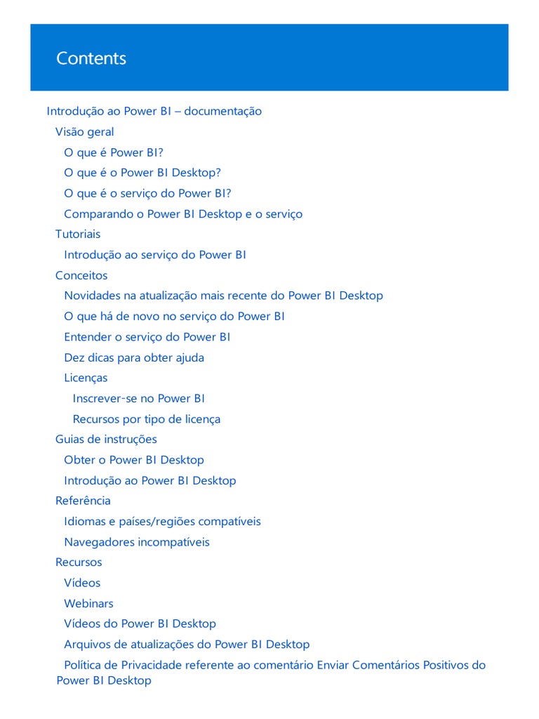 Power BI | Download grátis PDF | Dados | Aplicativo para celular