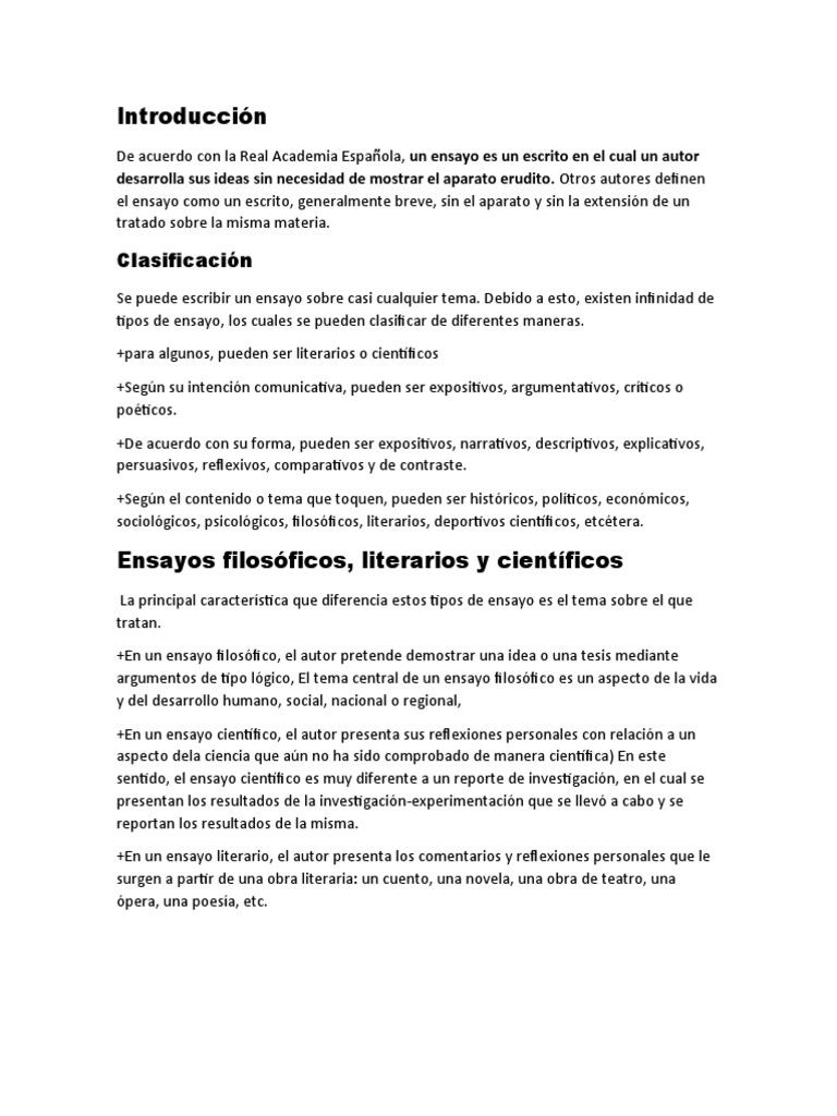 Introducciónh | PDF | Ensayos | Science