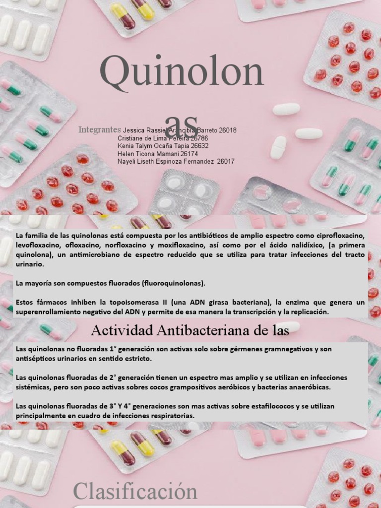 Quinolon As: Integrantes | PDF | Cuidado de la salud | Farmacología