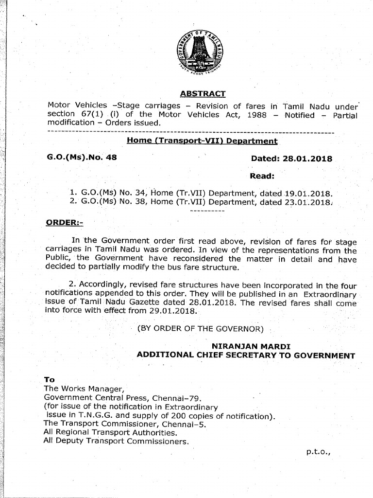 Fare Revision CMBT | PDF